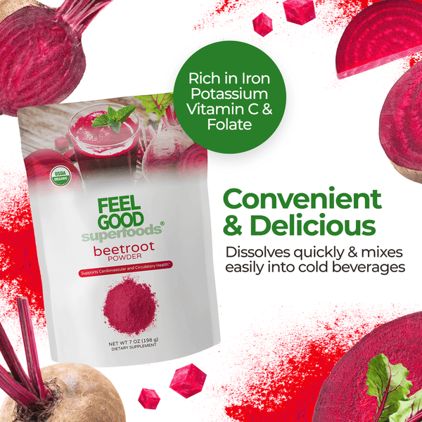 Fortified Beetroot Powder (7 oz) - USDA Certified Organic