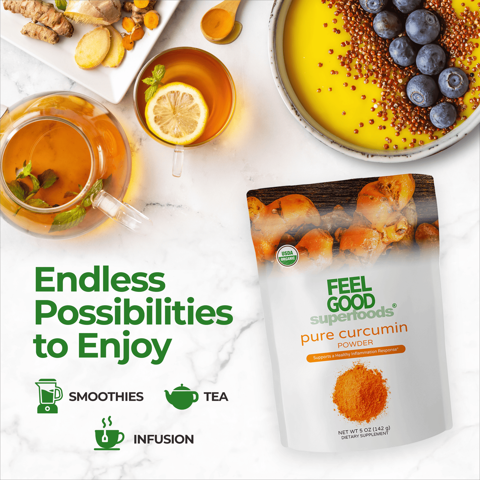 Pure Curcumin 95% Curcuminoids Extract (5 oz)